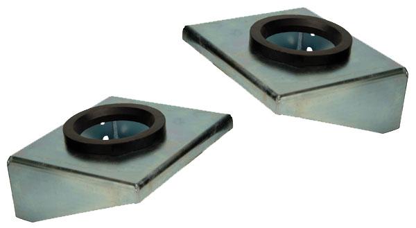 hydraulic accumulator wall mounting bracket with rubber support ring